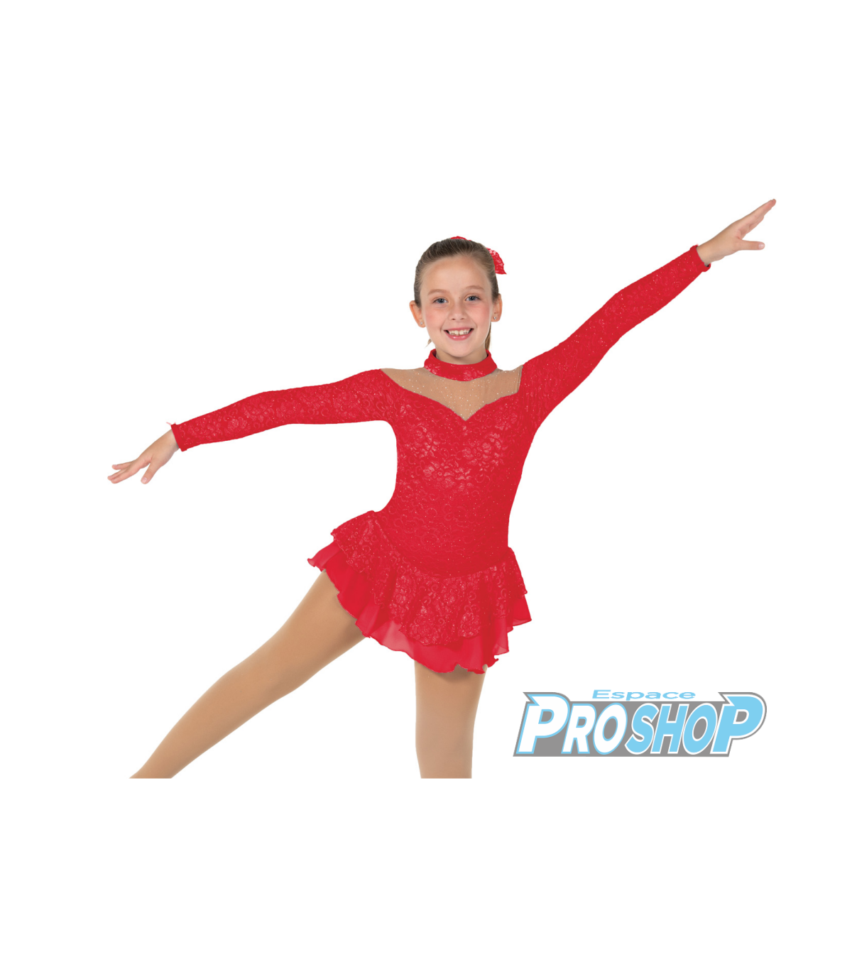 Belle robe en dentelle à paillettes avec décolleté en forme de cœur